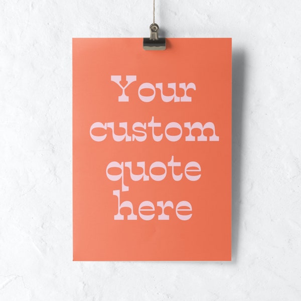 Custom Quote Print - Etsy