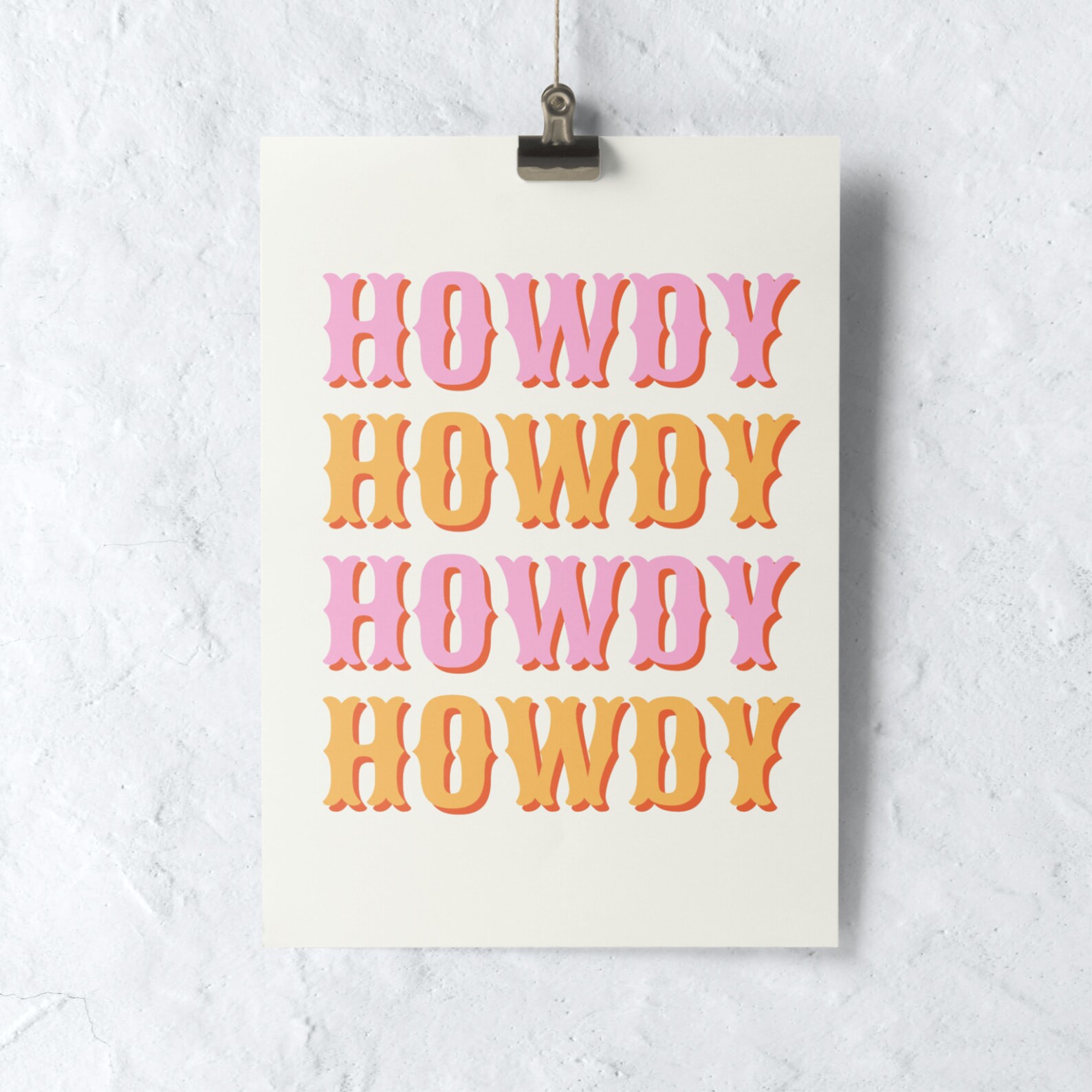 Howdy Print Western Wall Decor Howdy Wall Art Western - Etsy