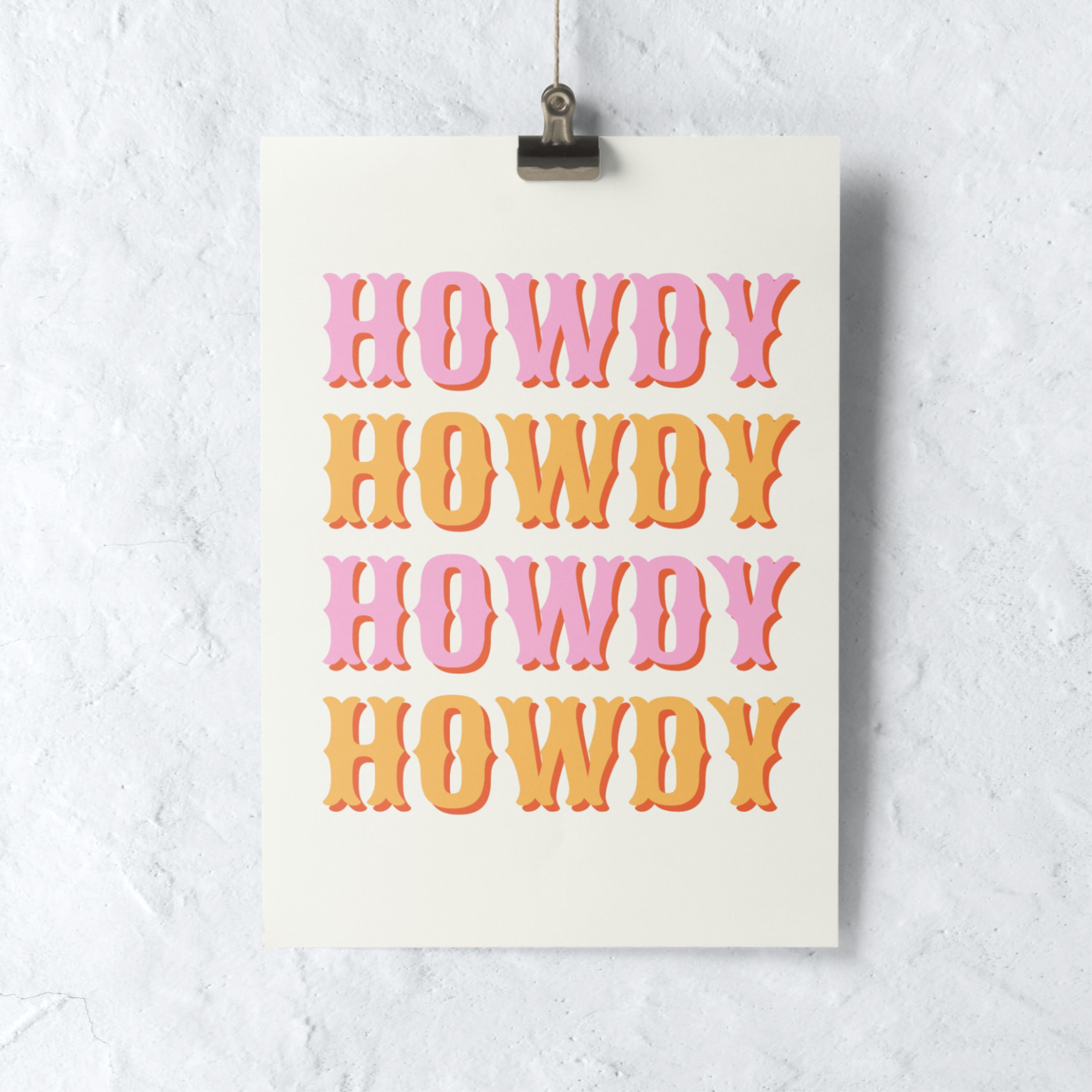 Howdy Print Western Wall Decor Howdy Wall Art Western - Etsy UK