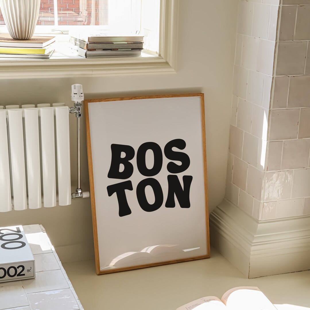 Boston Poster, Boston Wall Art, Boston Massachusetts, New England Wall ...