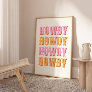Howdy Print, Western Wall Decor, Howdy Wall Art, Western Print ...