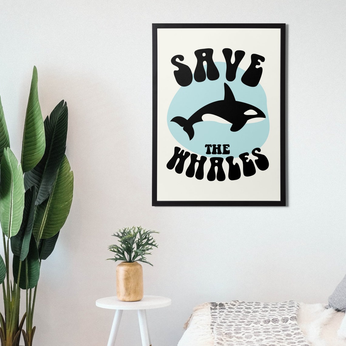 Save the Whales Poster Orca Whale Wall Art Whale Print | Etsy