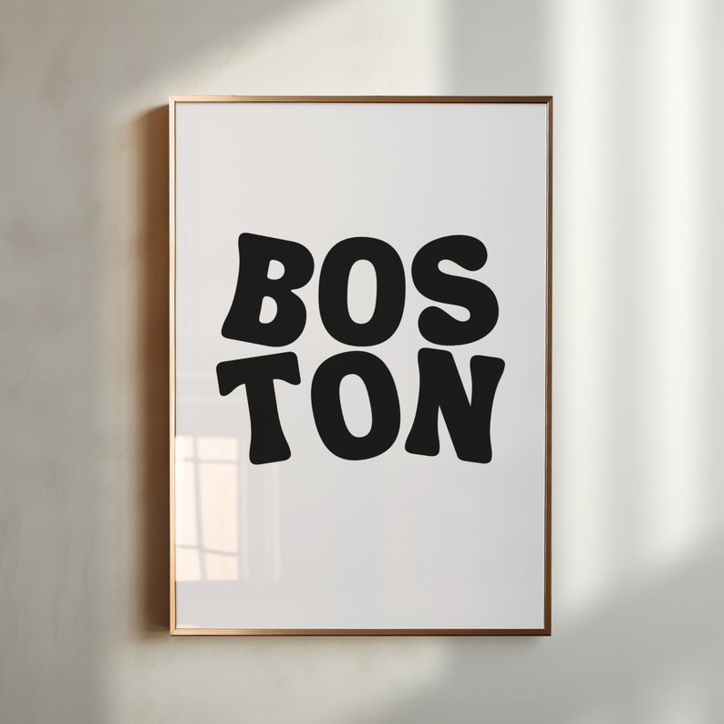 Boston Poster, Boston Wall Art, Boston Massachusetts, New England Wall ...