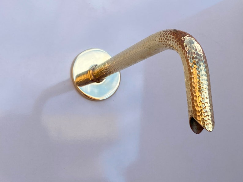Unlacquered Brass Wall Mount Spout, Handcrafted With Face Plate ...