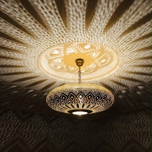 Moroccan Brass Ceiling Lamp, Moroccan Ceiling Lamp, Moroccan Lamp ...