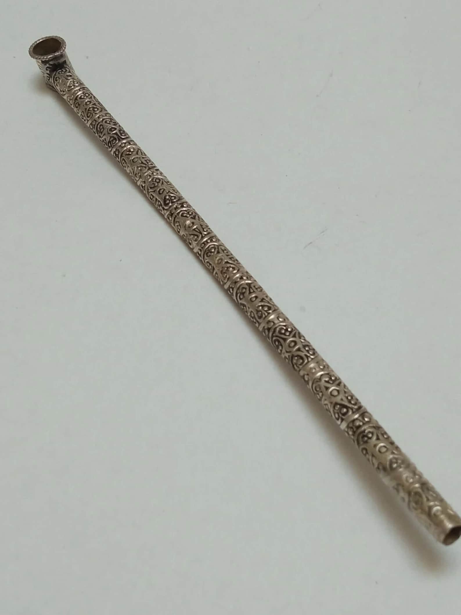 Rare Ancient Pipe MOROCCAN SEBSI Tobacco Engraved Color Silver Casting ...
