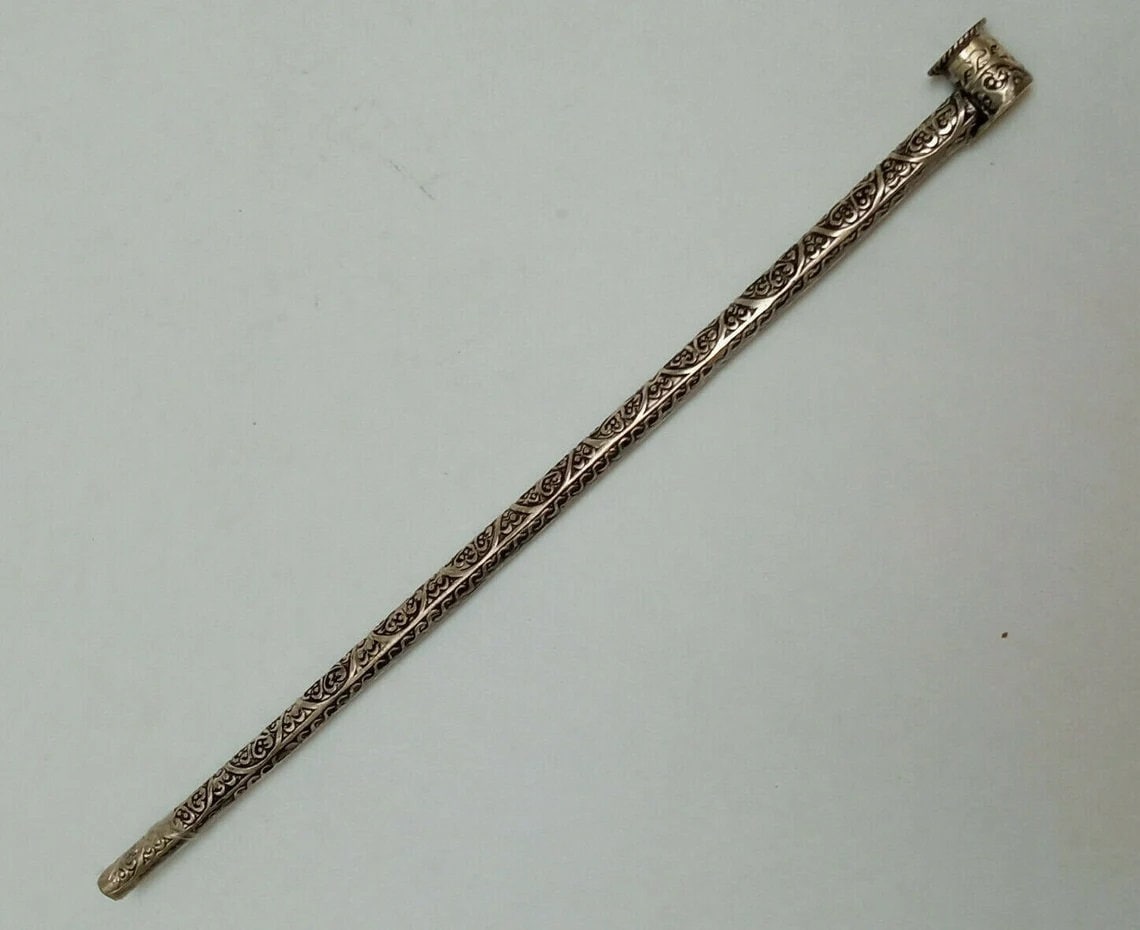 Rare Ancient Pipe MOROCCAN SEBSI Tobacco Engraved Color Silver Casting ...