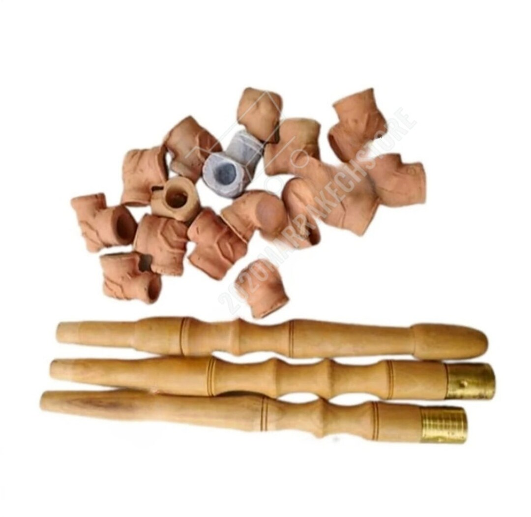 Set of 3 Moroccan Pipe Handmade Sebsi Traditional Ancient Pipe MOROCCAN ...