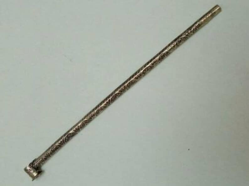 Rare Ancient Pipe MOROCCAN SEBSI Tobacco Engraved Color Silver Casting ...