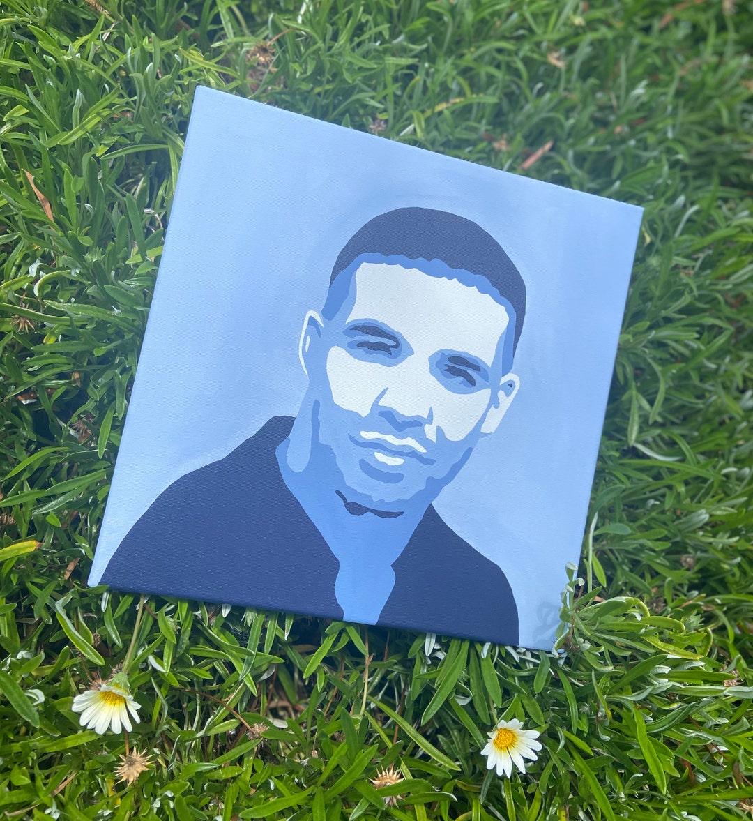 12x12 Monochromatic Drake Painting - Etsy