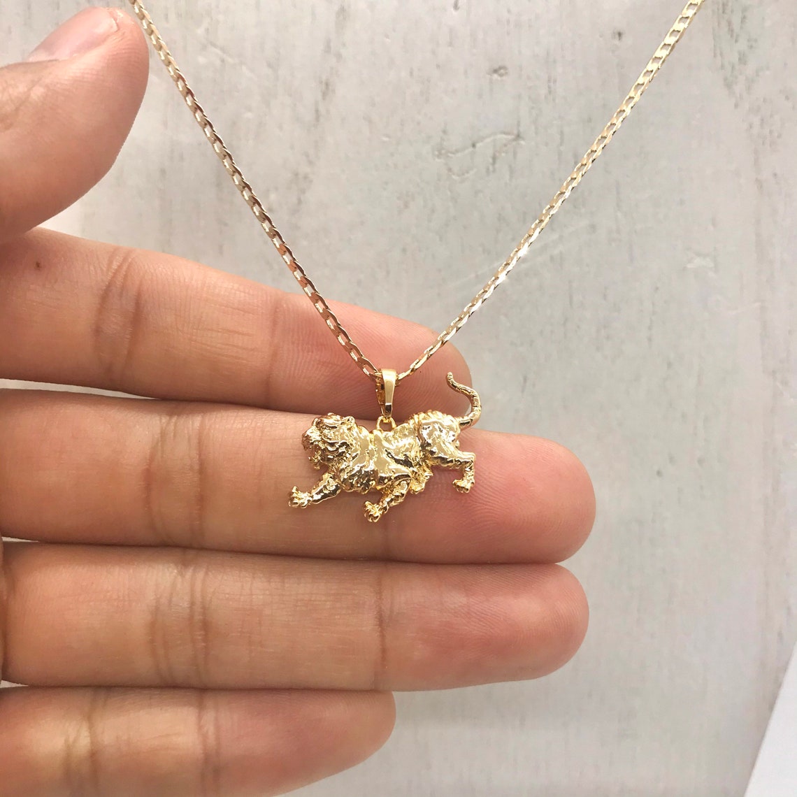 18K Gold Filled Tiger Necklace Dainty Tiger Necklace Tiger | Etsy