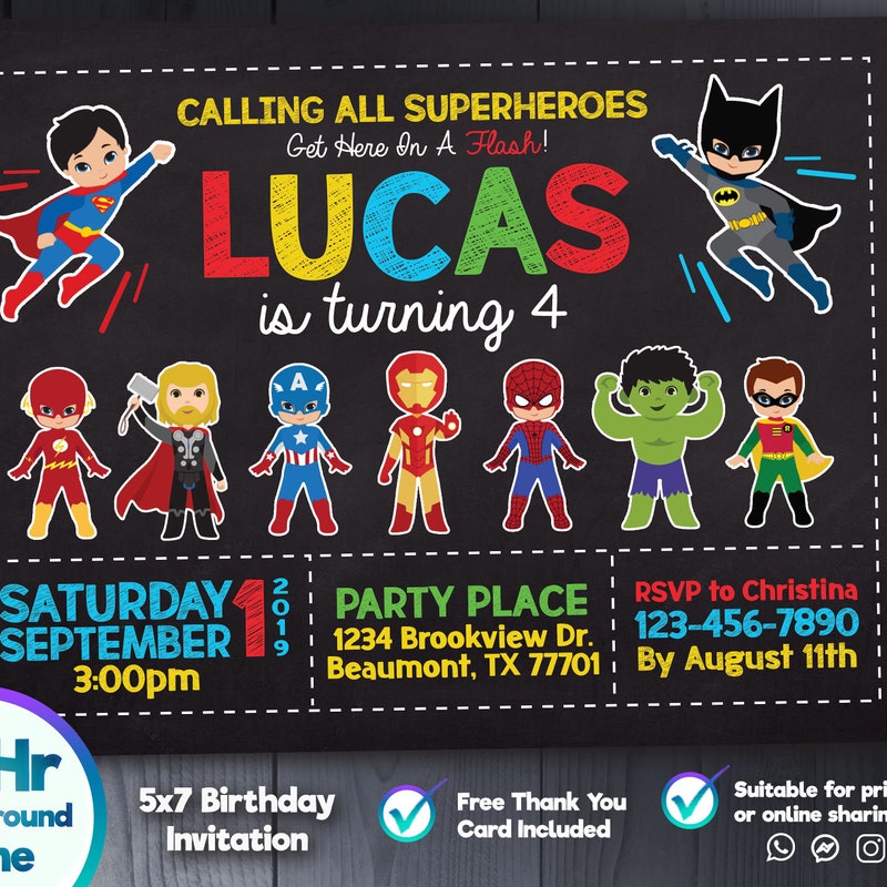 Superhero Cards - Etsy