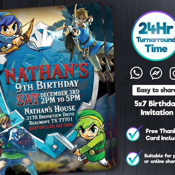 Zelda Birthday Party - Etsy