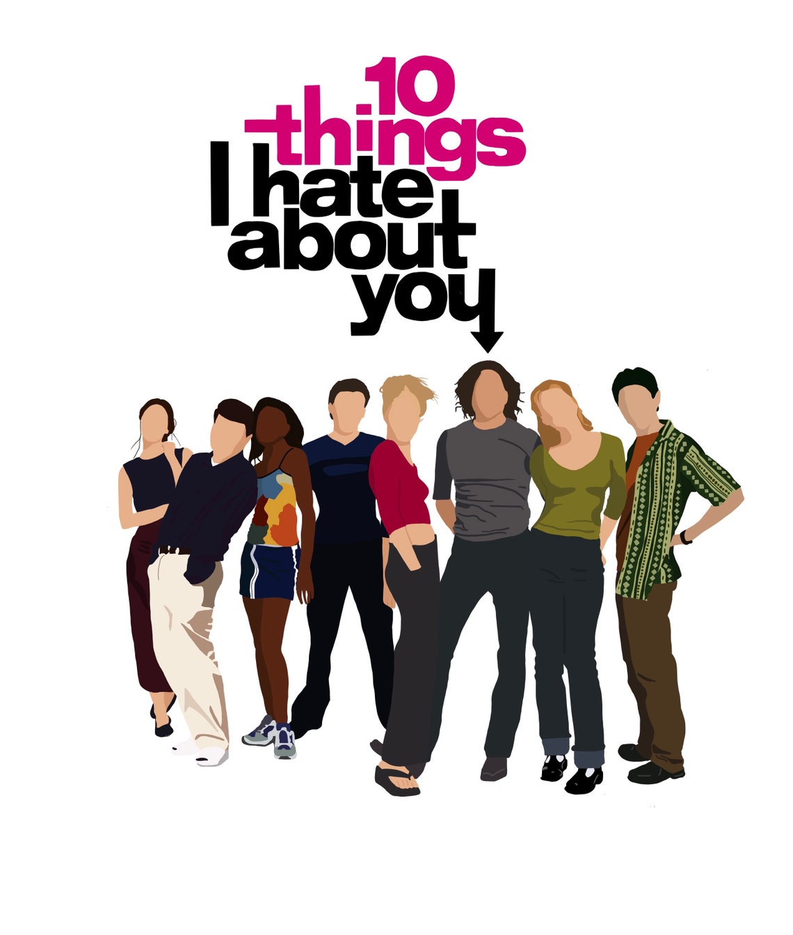 10 Things I Hate About You Printable Wall Art digital Download - Etsy