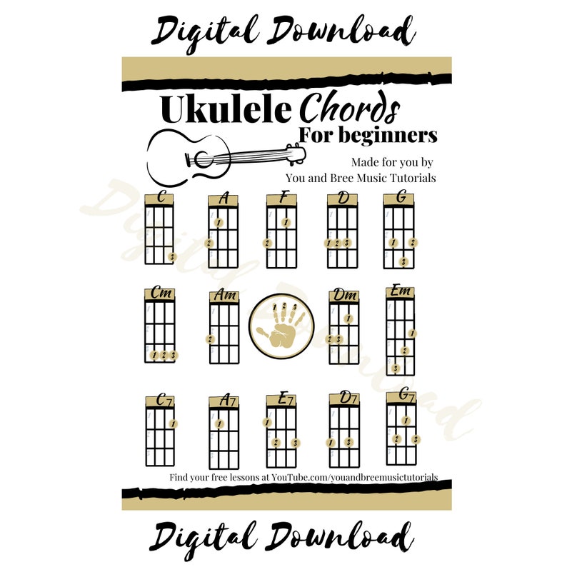 Ukulele Chords for Beginners - Etsy
