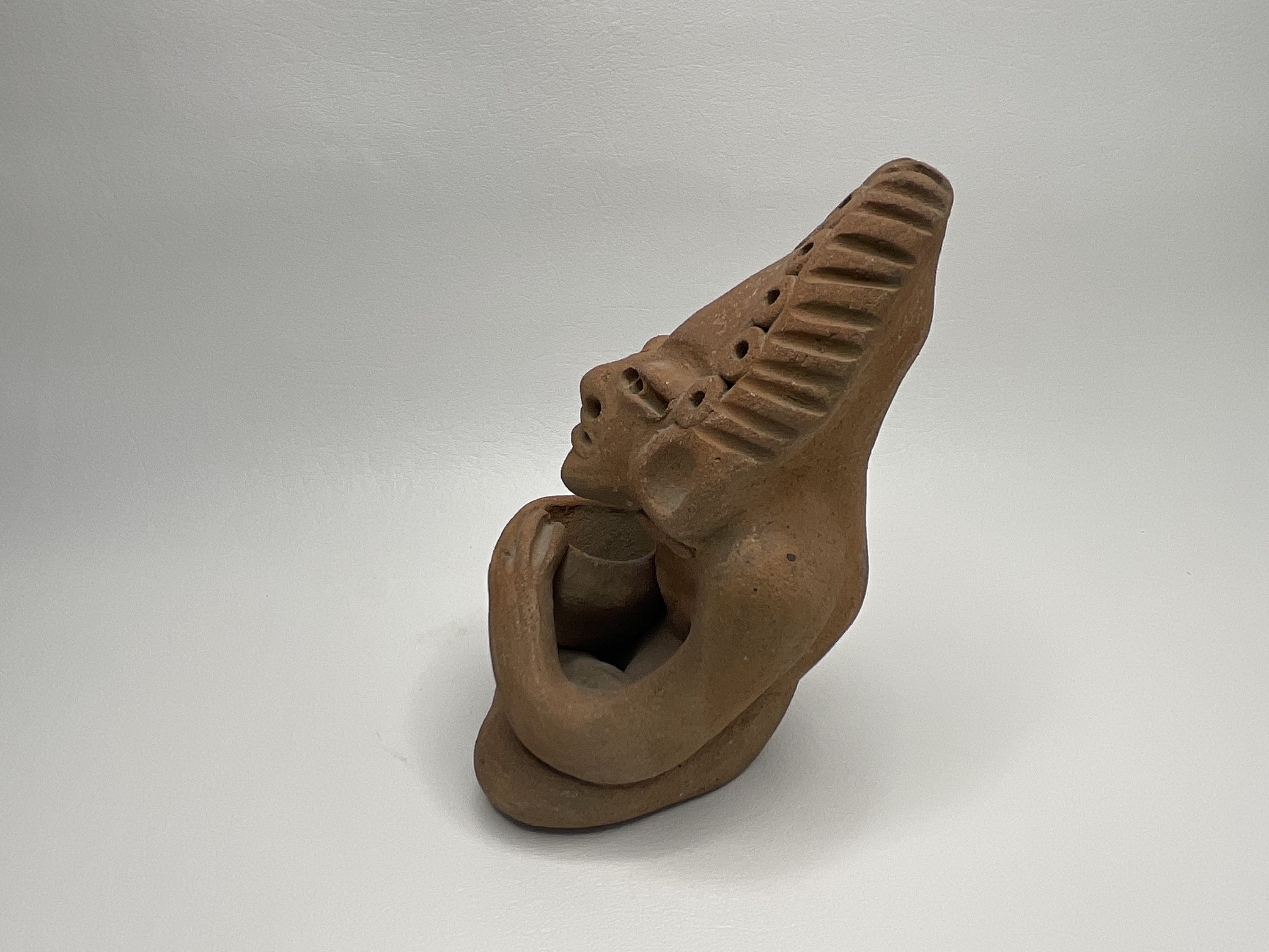 Pre-columbian Mayan Pottery Figurine Holding Bowl - Etsy