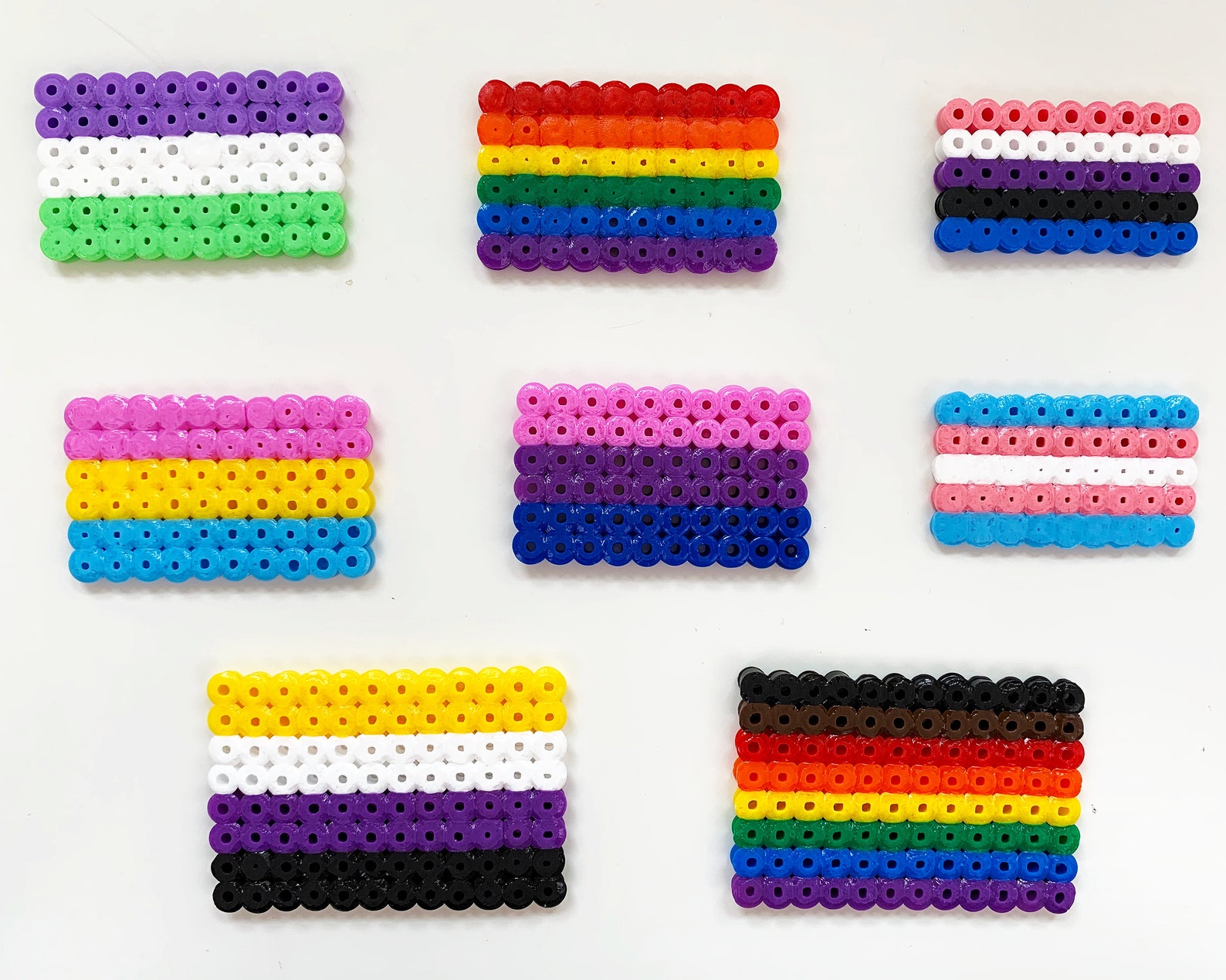 Bisexual LGBTQ Pride Flag Hama Perler Bead Keyring/Magnet | Etsy