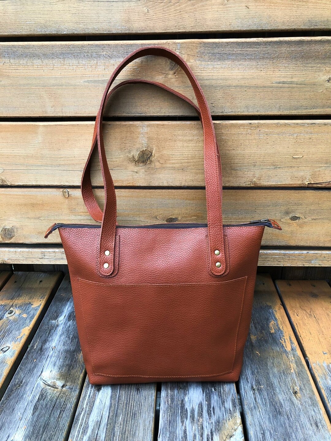 Handmade Red Leather Tote Bag, Leather Tote Bag for Women, Personalized ...