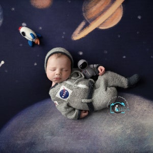 Moon and Outer Space, Digital Backdrop for Newborn Photography. Space ...