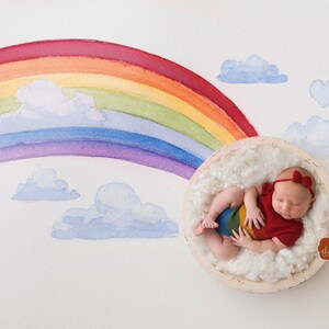 Backdrop for Rainbow Babies, Newborn Photography, Digital Background ...