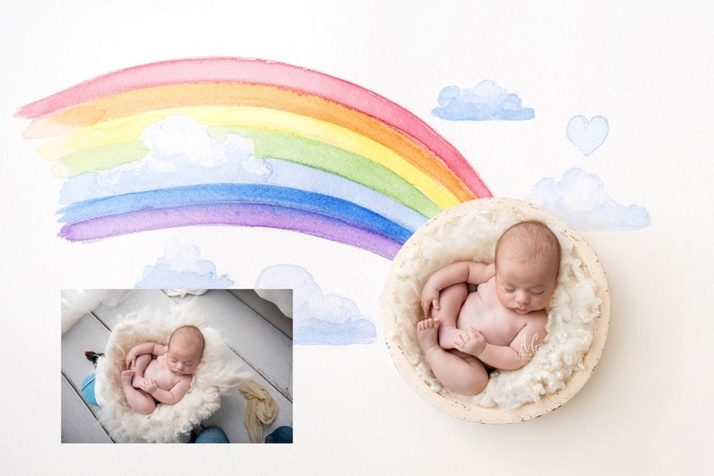 Backdrop for Rainbow Babies Newborn Photography Digital | Etsy