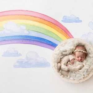 Backdrop for Rainbow Babies, Newborn Photography, Digital Background ...