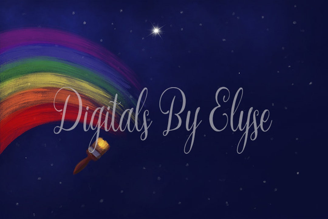 Painted Rainbow With Brush, Backdrop for Rainbow Babies, Newborn ...