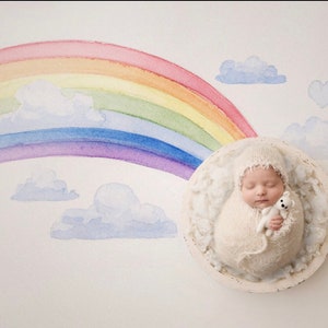 Backdrop for Rainbow Babies, Newborn Photography, Digital Background ...