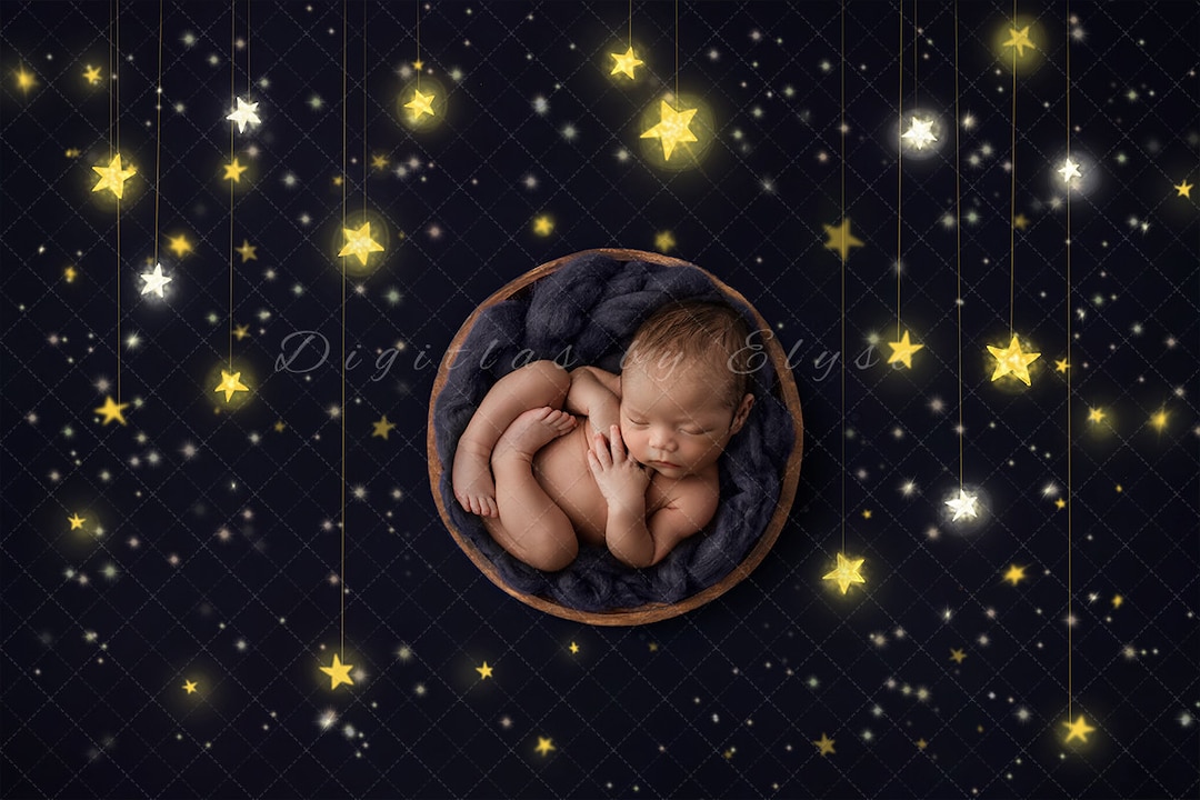 Stars in the Night Sky, Digital Backdrop for Newborn Photography. 2 ...