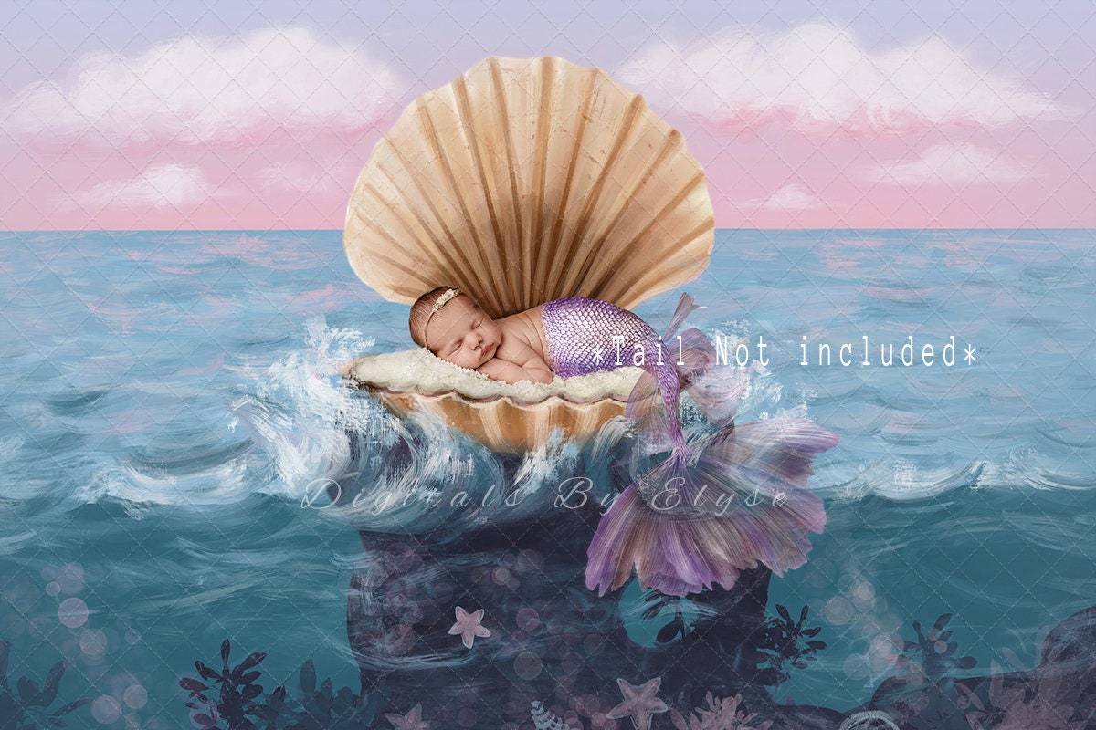 Mermaid Clam Shell 2 Files for Dark and Light Curls. NO TAIL. - Etsy