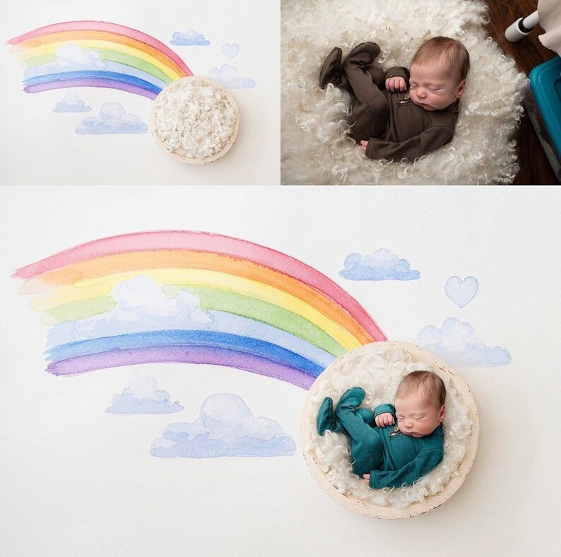Backdrop for Rainbow Babies Newborn Photography Digital - Etsy