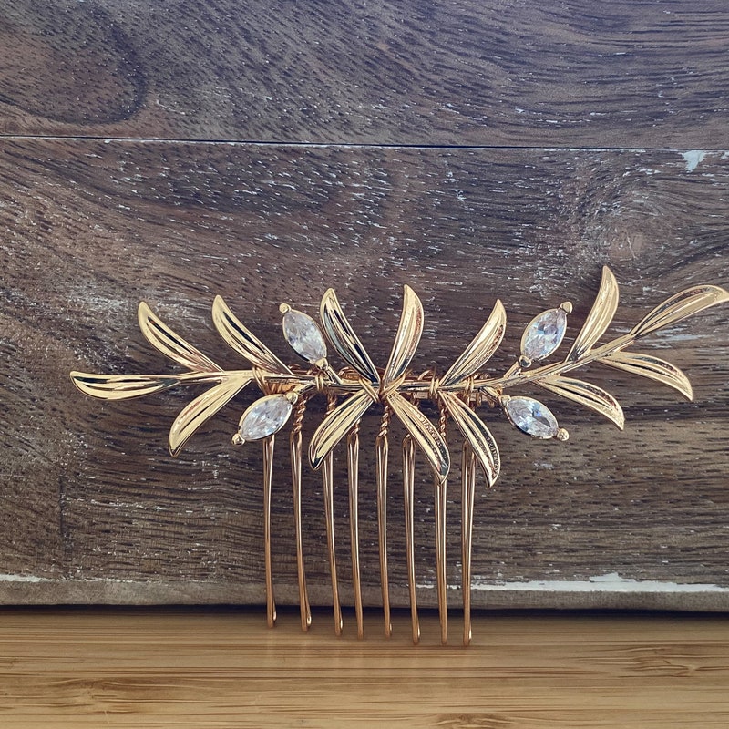 Gold Hair Comb - Etsy