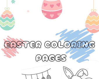 12 Easter Coloring Pages - Etsy