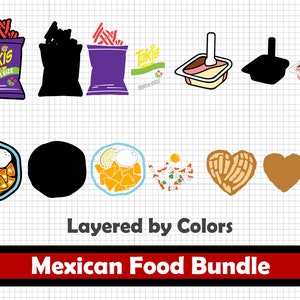 Comida Mexicana, Pan dulce svg, Bocadillos Picantes Mexicanos ...