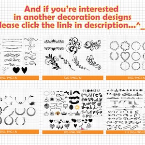 Text Decoration Set 2 SVG/PNG/DXF Digital Download for Cricut - Etsy