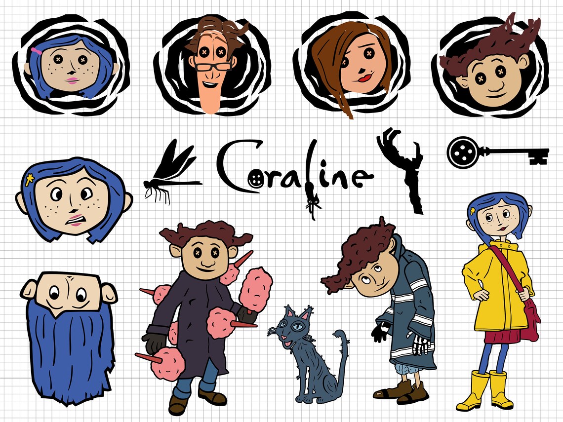Coraline Witch Girl Fantasy World SVG/PNG/DXF Cut File for - Etsy