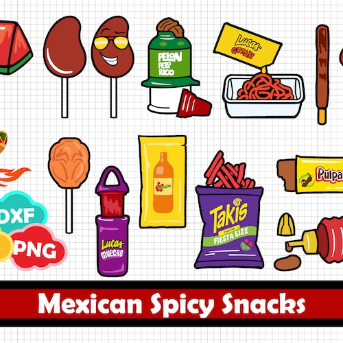 Mexican Snacks Mexican Clipart SVG/PNG/DXF Cut File for - Etsy