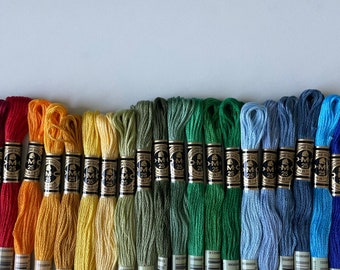 5 Palette DMC Brand Embroidery Cross Stitch Floss Set - Etsy