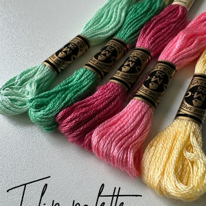 5 Palette DMC Brand Embroidery Cross Stitch Floss Set - Etsy