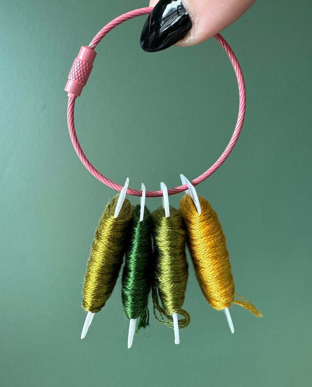 5 Metal Twist Lock Bobbin Floss Ring Set - Etsy