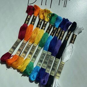 10 Palette DMC Brand Embroidery Cross Stitch Floss Set - Etsy