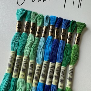 10 Palette DMC Brand Embroidery Cross Stitch Floss Set - Etsy