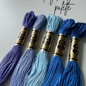 5 Palette DMC Brand Embroidery Cross Stitch Floss Set - Etsy