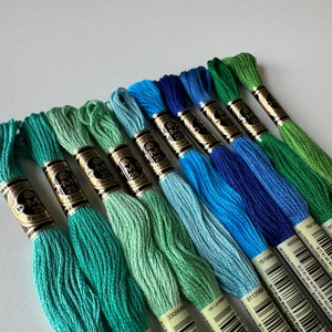 10 Palette DMC Brand Embroidery Cross Stitch Floss Set - Etsy
