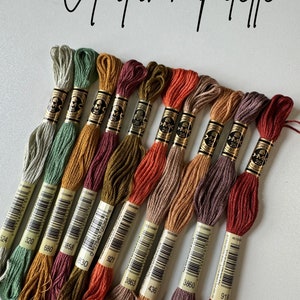 10 Palette DMC Brand Embroidery Cross Stitch Floss Set - Etsy