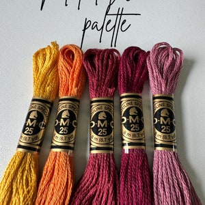 5 Palette DMC Brand Embroidery Cross Stitch Floss Set - Etsy