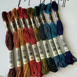 10 Palette DMC Brand Embroidery Cross Stitch Floss Set - Etsy