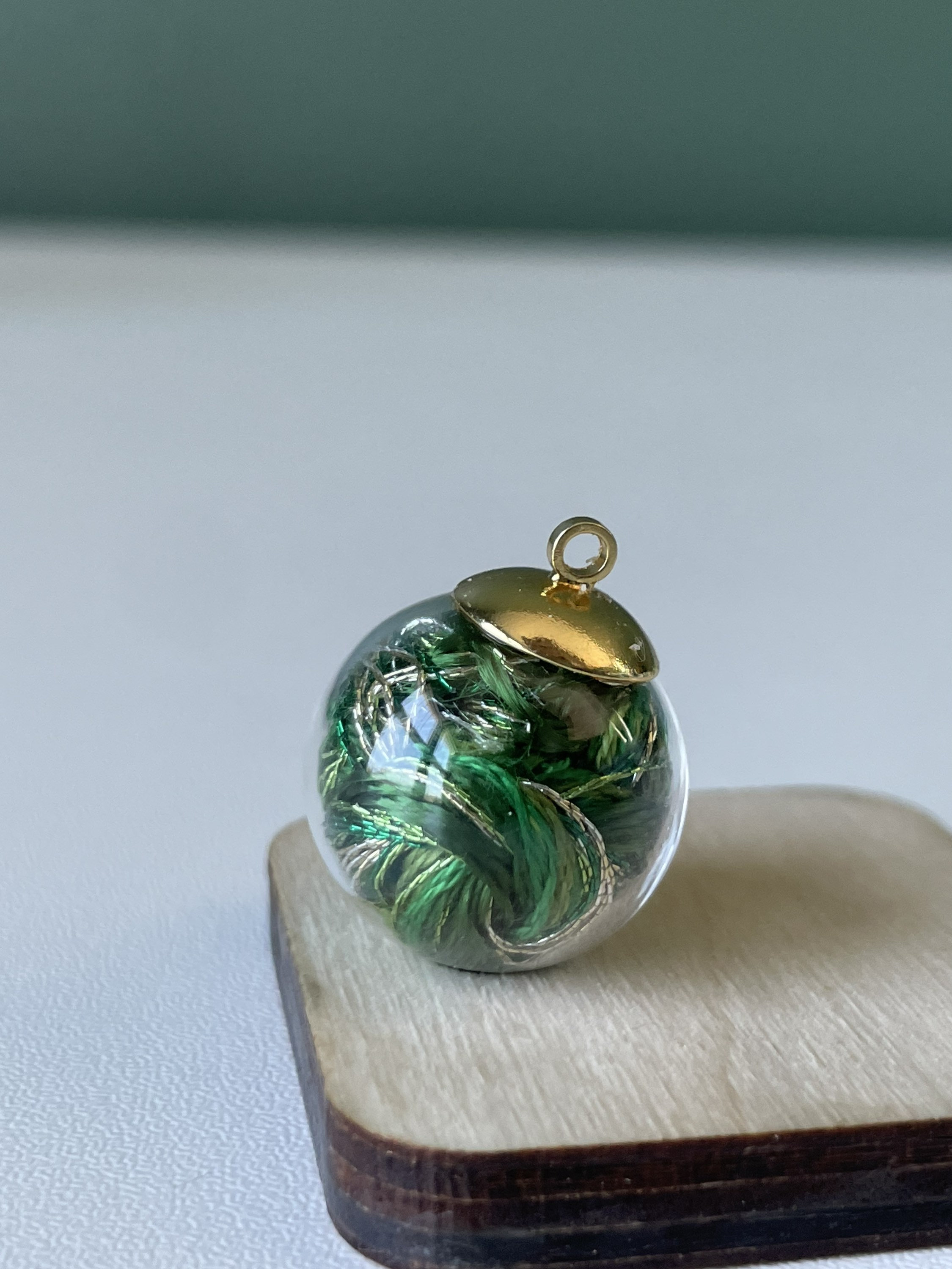 Gold Thread Pendant Necklace With Custom Floss Color Options - Etsy