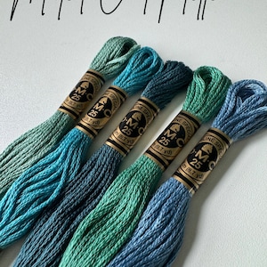 5 Palette DMC Brand Embroidery Cross Stitch Floss Set - Etsy