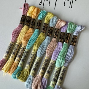 10 Palette DMC Brand Embroidery Cross Stitch Floss Set - Etsy